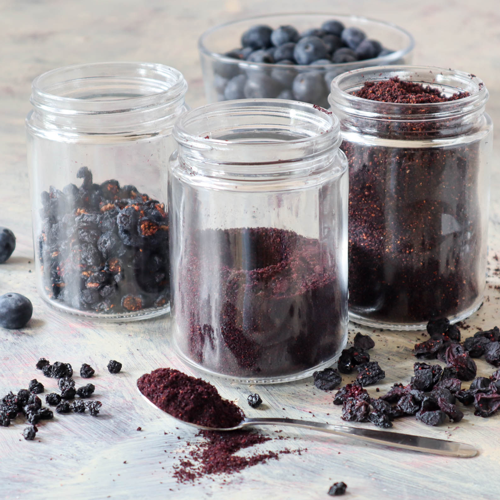 Dehydrate blueberries and make blueberry powder - Luvele AU