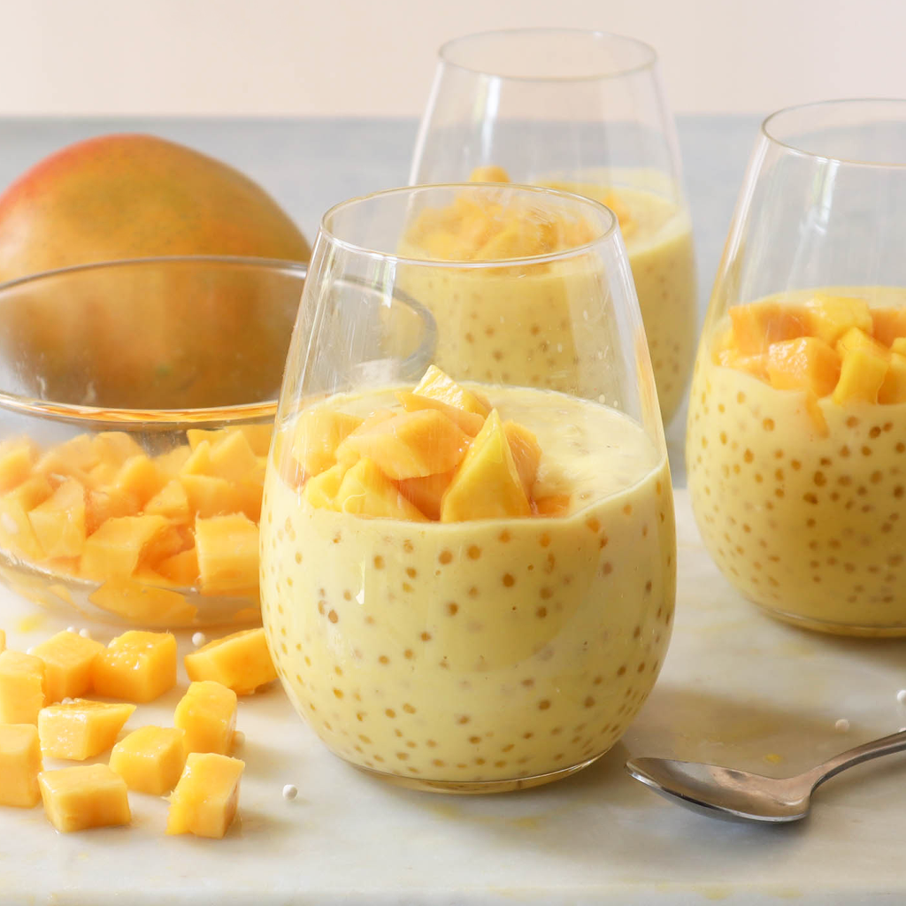 Mango and coconut tapioca puddings - Luvele AU